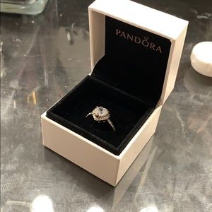 Pandora | Jewelry | Pandora Ring Sparkling Love Sterling Silver | Poshmark